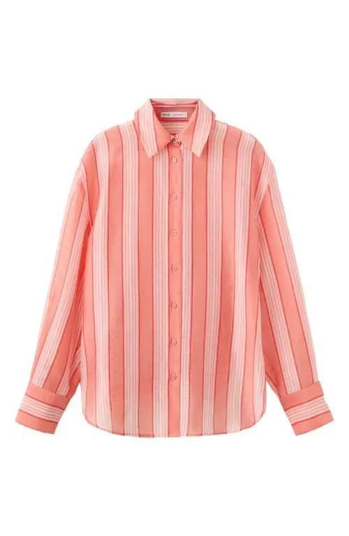 Mango Striped Button-up Shirt