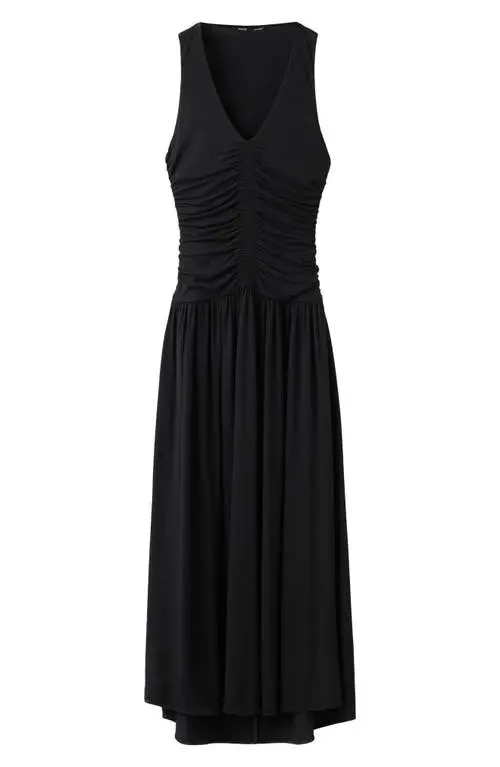 Mango Ruched Sleeveless Maxi Dress