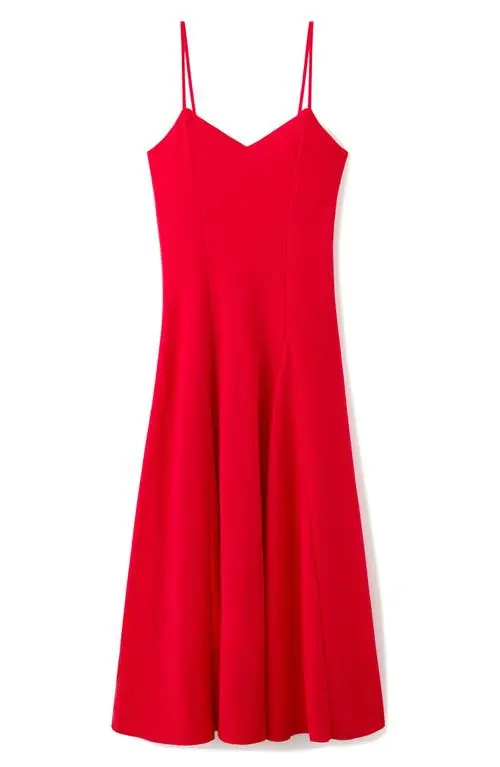 Mango Sleeveless Polka Dot Maxi Dress - Red