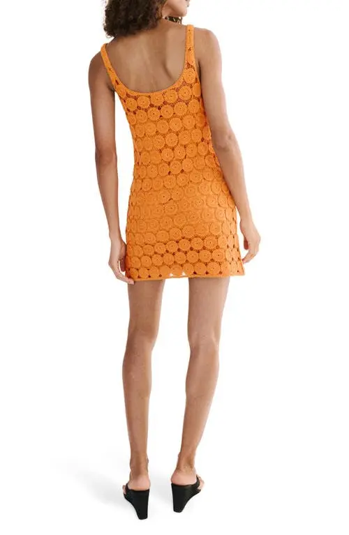 Mango Crochet Cotton Blend Minidress
