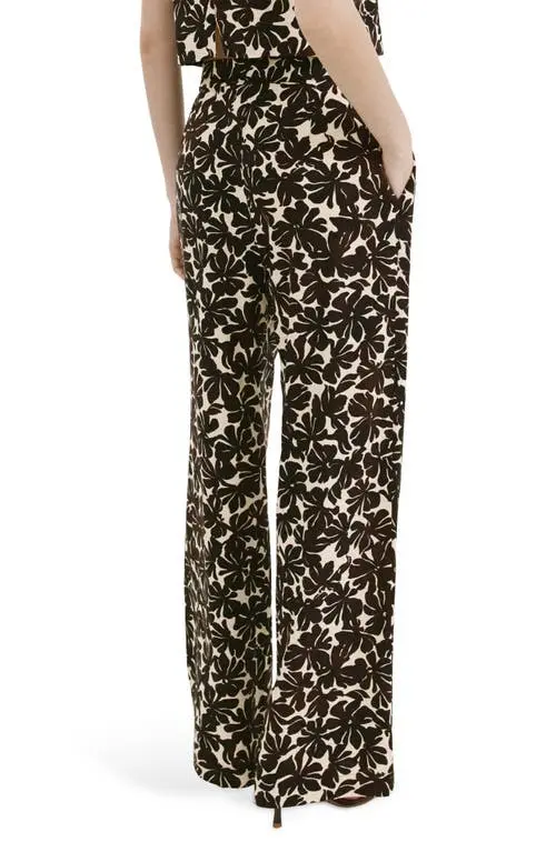 Mango Floral Straight Leg Pants