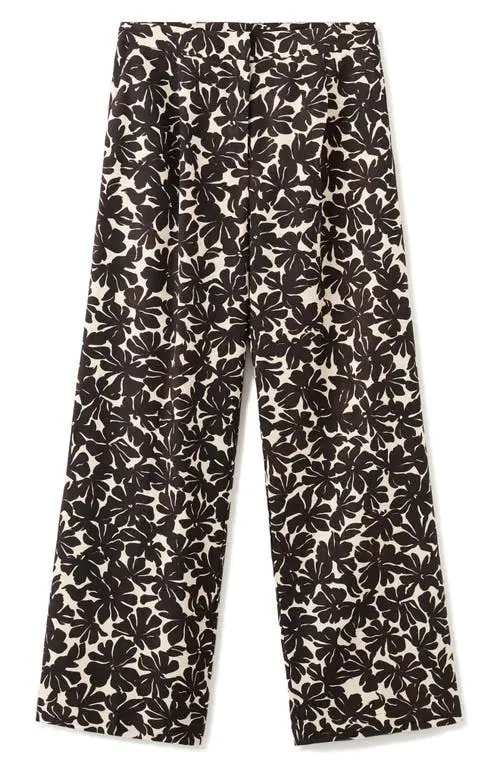 Mango Floral Straight Leg Pants