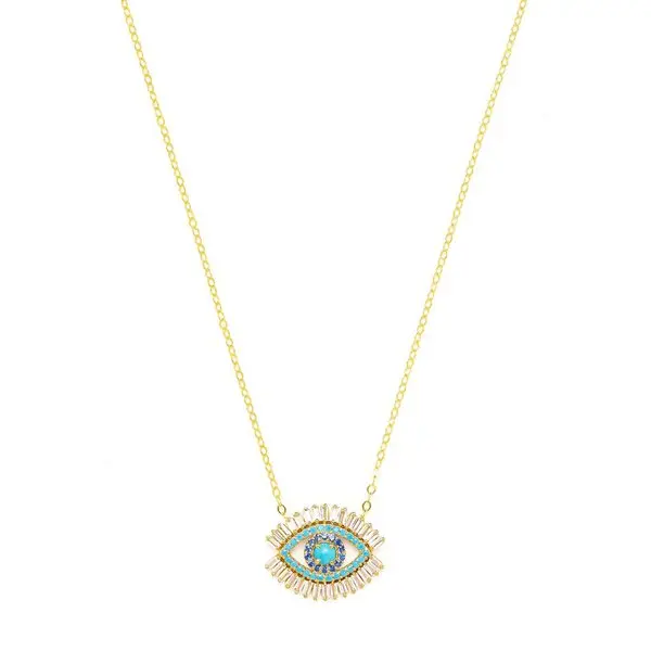 SEVEN SAINTS Evil Eye Protection Necklace - Gold