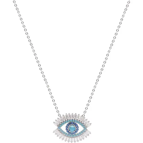 SEVEN SAINTS Evil Eye Protection Necklace - White