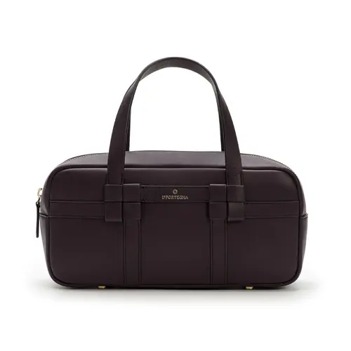 LA PORTEGNA Bibi Leather Bag With Shoulder Strap - Black