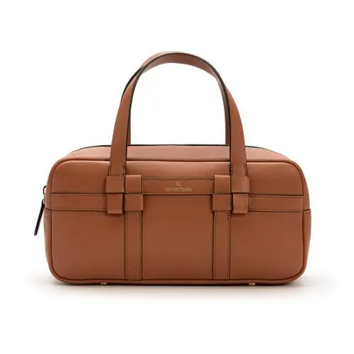LA PORTEGNA Bibi Leather Bag With Shoulder Strap - Brown
