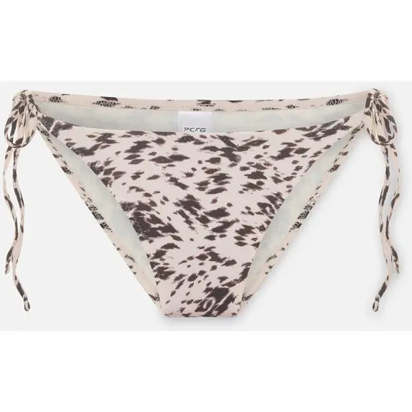 PCFG STORE Solar Reflections Side Tie Bikini Bottom - Light Beige