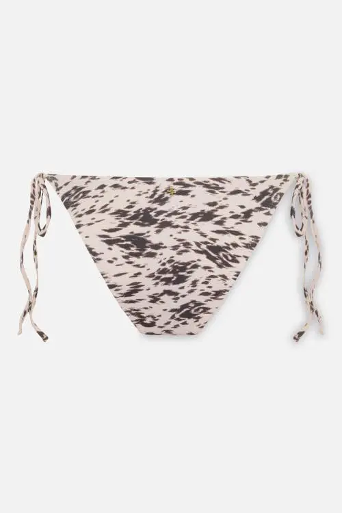 PCFG Solar Reflections Side Tie Bikini Bottom - Light Beige
