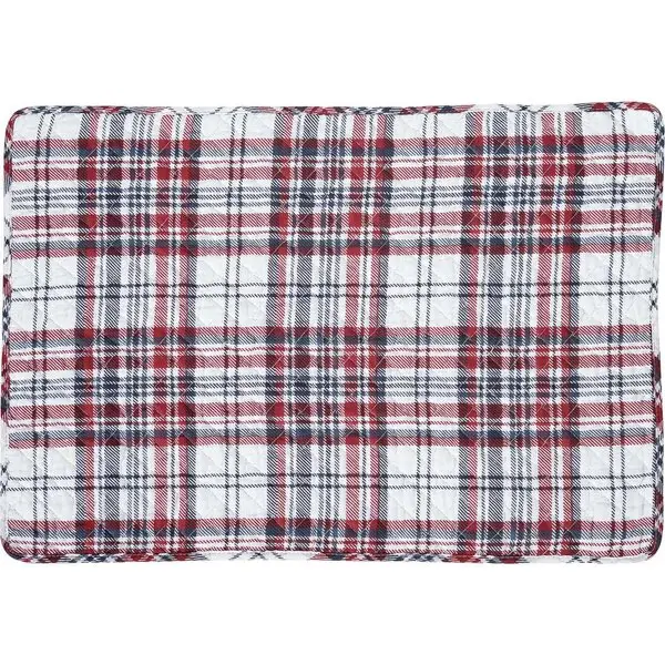 C&F HOME Benjamin 100% Cotton Set Of 6 Placemats 13" X 19 - Blue