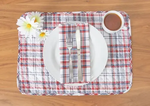 C&F HOME Benjamin 100% Cotton Set Of 6 Placemats 13" X 19
