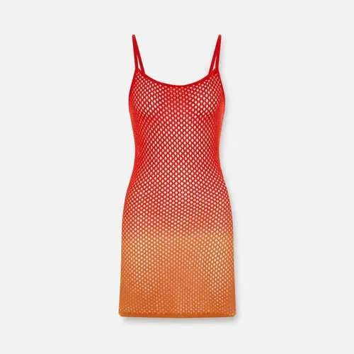 PCFG STORE Open Knit Beach Mini Dress
