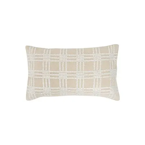 ELISABETH YORK Base 100% Cotton Pillow 14" X 22 - Gray