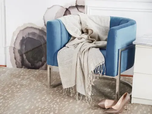 ELISABETH YORK Lucca Silk & Linen Blanket 50" X 70