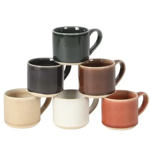 MR. COFFEE Espresso Whims Reactive Glaze Espresso Cup Set