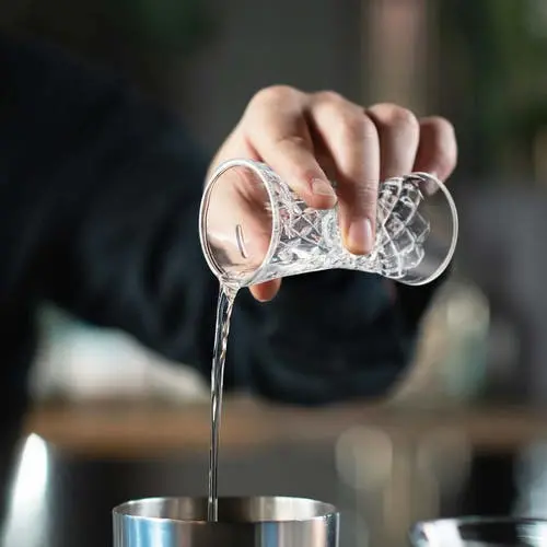 Final Touch Yarai Glass Double Cocktail Jigger