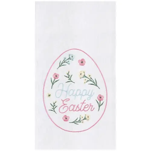 C&F HOME Floral Easter Egg 100% Cotton Handtowel - Pink
