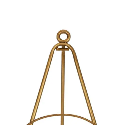 FORESIDE HOME AND GARDEN Boho Brass Decorative Metal Folding Easel