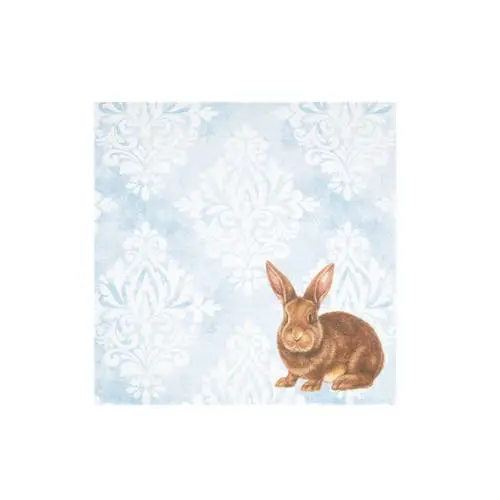 C&F HOME Damask Easter Bunny Single Cloth Napkin