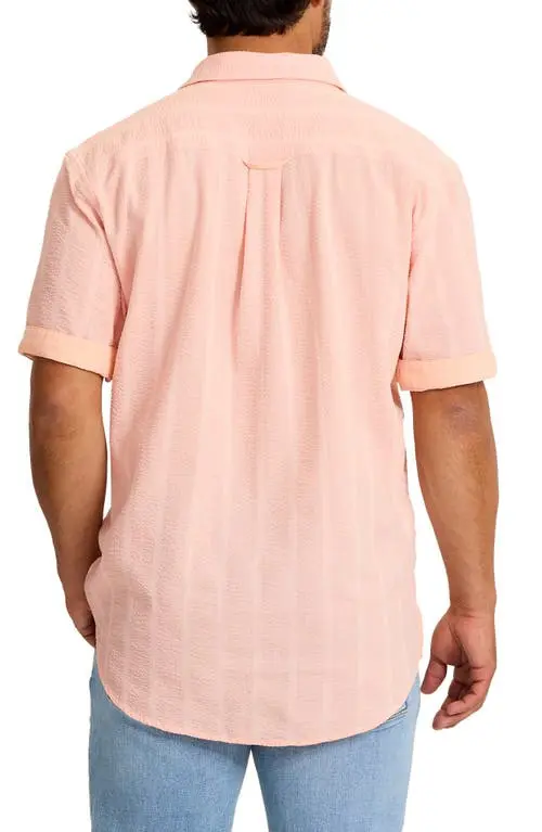 Tommy Bahama Nova Wave Short Sleeve Stretch Seersucker Button-up Shirt