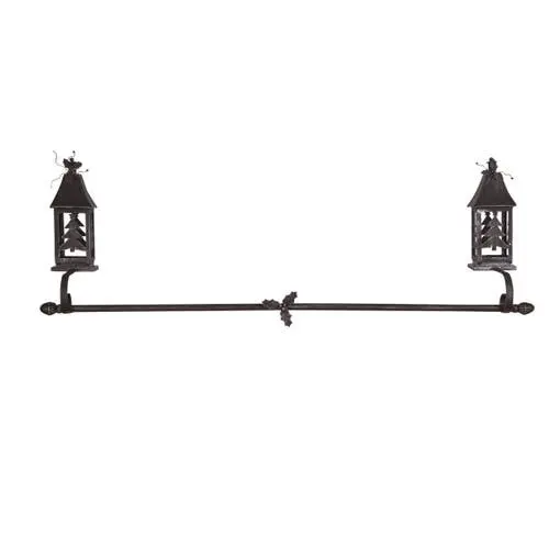 TRANSPAC Metal Christmas Lantern Stocking Holder Iron Design