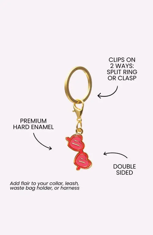 PINK PAPYRUS Pet Collar Charm