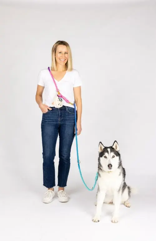 PINK PAPYRUS Pixie Hands-free Rope Dog Leash