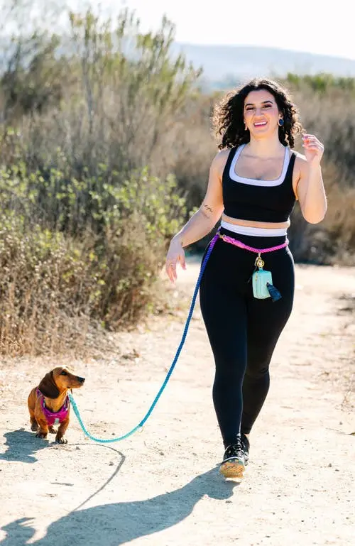PINK PAPYRUS Pixie Hands-free Rope Dog Leash