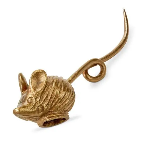 TAG Antique Brass Iron Mouse Candle Snuffer Candle Accessory 6.5 X 4 X 1.5 - Gold