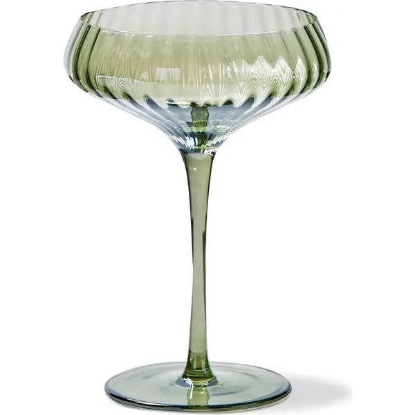TAG Chelsea Iridescent Optic Coupe Glass Glass Everyday,spring - Green