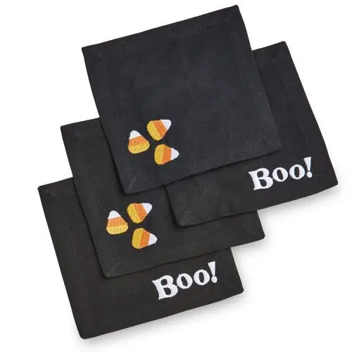 TAG Halloween Boo Crew Cotton Bar Coaster Set Multi 5x5