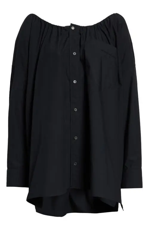Alexander Wang Long Sleeve Cotton Button-up Shirtdress