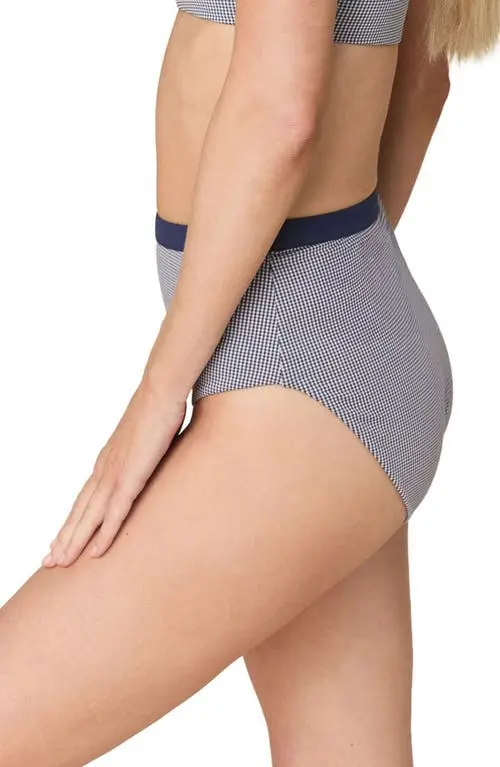 ANDIE The Davenport Gingham High Waist Bikini Bottoms