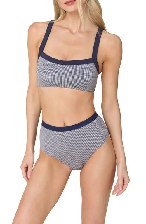 ANDIE The Davenport Gingham High Waist Bikini Bottoms
