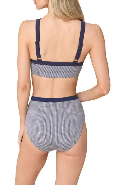 ANDIE The Davenport Gingham High Waist Bikini Bottoms