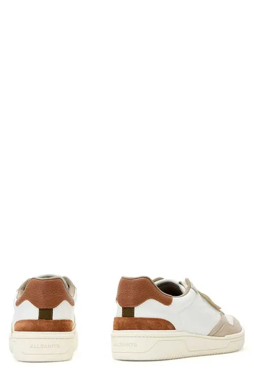 ALLSAINTS Regan Low Top Sneaker - White/yellow/brown
