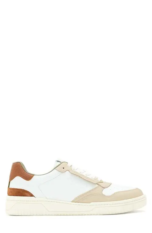 ALLSAINTS Regan Low Top Sneaker - White/yellow/brown