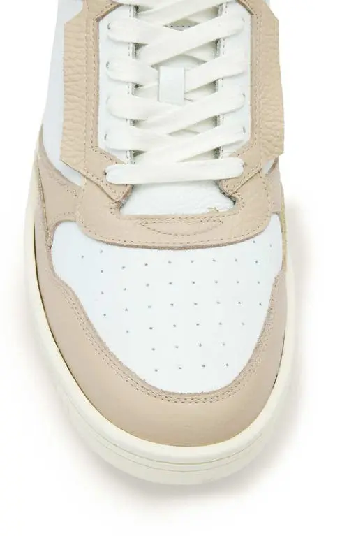 ALLSAINTS Regan Low Top Sneaker - White/yellow/brown