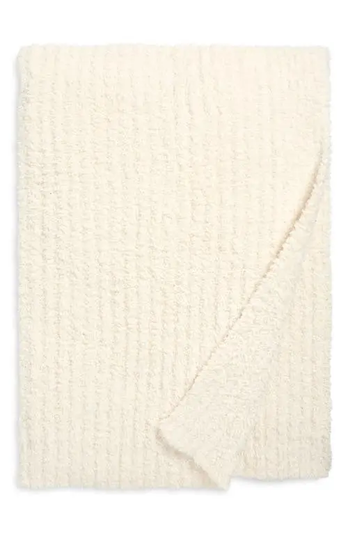 Barefoot Dreams Cozychic™ Rib Throw Blanket - Cream