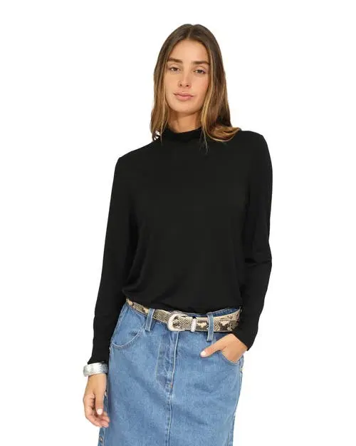 BELLE & BLOOM Easy Love Long Sleeve Top - Black