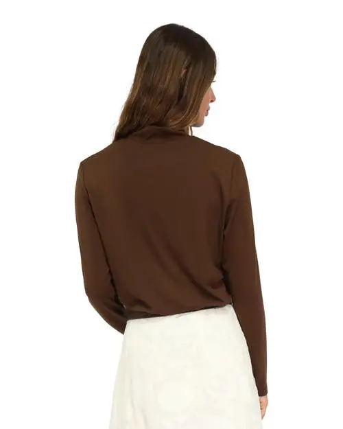 BELLE & BLOOM Easy Love Long Sleeve Top - Dark Brown