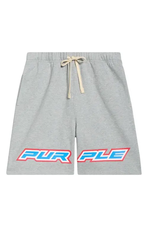 PURPLE BRAND Cotton Fleece Shorts - Grey