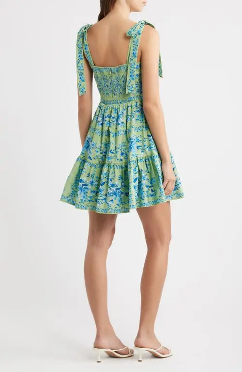 FLYING TOMATO Print Cotton Minidress