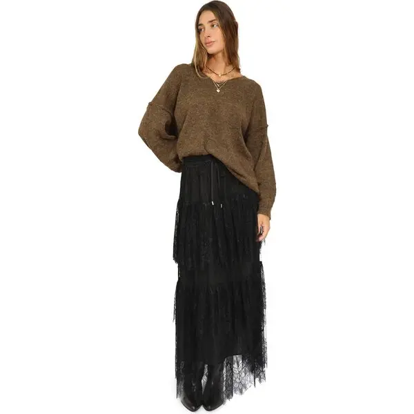BELLE & BLOOM Dreamy Days Lace Tiered Skirt