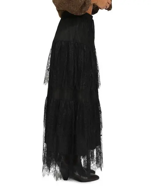 BELLE & BLOOM Dreamy Days Lace Tiered Skirt