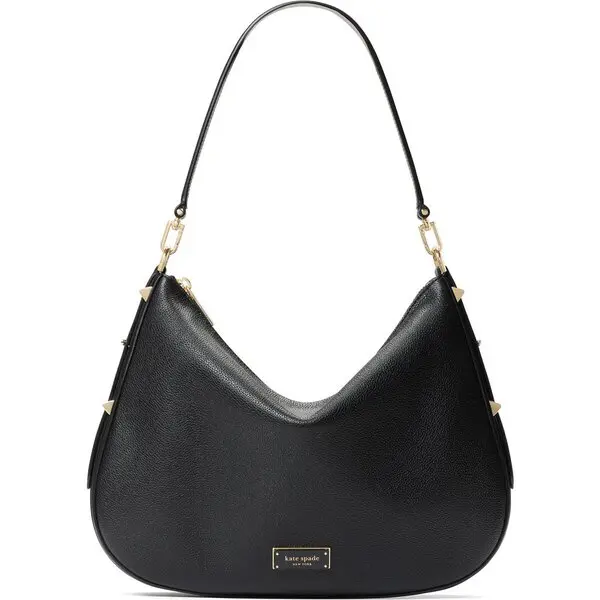 Kate Spade New York Large Liv Pebble Leather Hobo Bag - Black