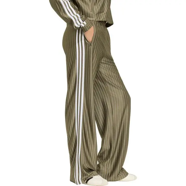 ADIDAS ORIGINALS Pinstripe Wide Leg Track Pants - Branch