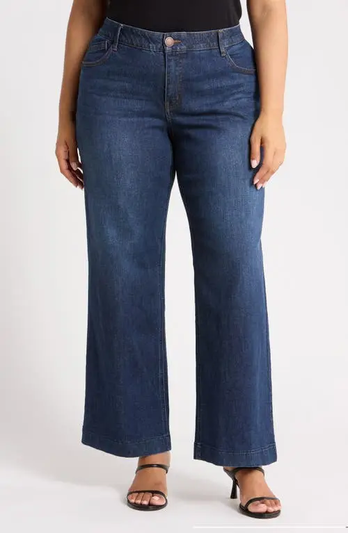 Wit & Wisdom High Waist Wide Leg Jeans - Indigo