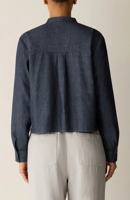 Eileen Fisher Organic Cotton Cropped Shirt