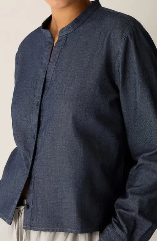 Eileen Fisher Organic Cotton Cropped Shirt