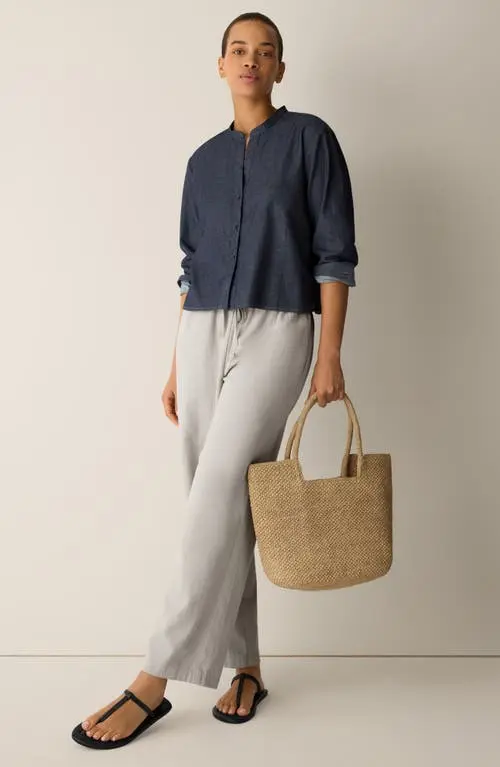 Eileen Fisher Organic Cotton Cropped Shirt